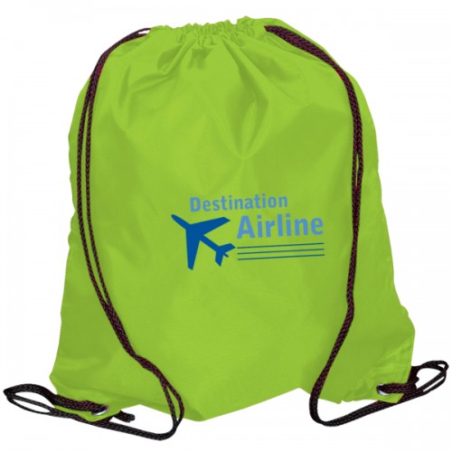 Custom Imprinted Polyester Drawstring Knapsack