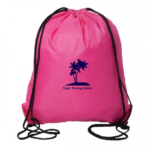 Custom Printed Polyester Aloha Drawstring Knapsack