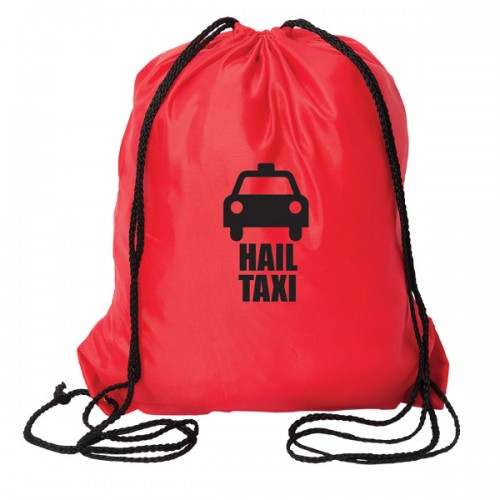 Custom Printed Polyester Aloha Drawstring Knapsack