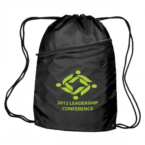 Custom Printed Luna Polyester Drawstring Backpacks