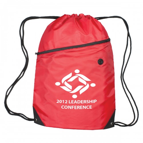 Custom Printed Luna Polyester Drawstring Backpacks