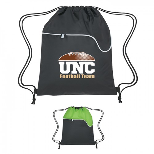 Customized Wavelength Sports Pack Polyester Drawstring Bags