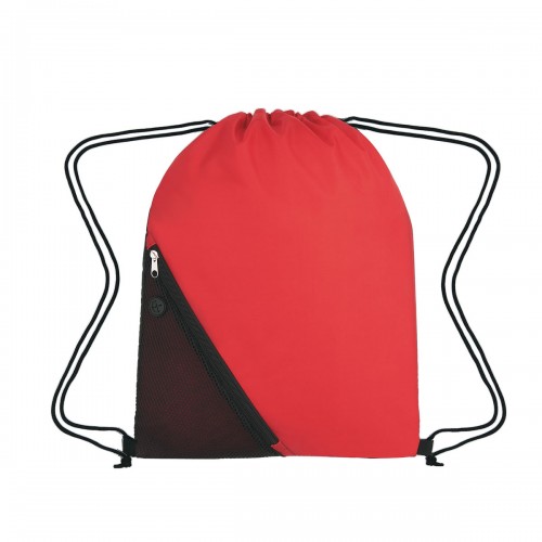 Custom Sports Pack with Mesh Pocket Polyester Drawstring Bags