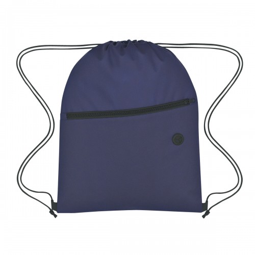 Customized Non-Woven with Front Zipper Polypropylene Drawstring Bags