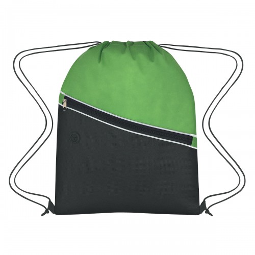Custom Two-Tone Non-Woven Polypropylene Drawstring Bags