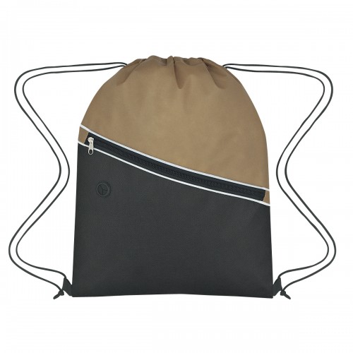 Custom Two-Tone Non-Woven Polypropylene Drawstring Bags