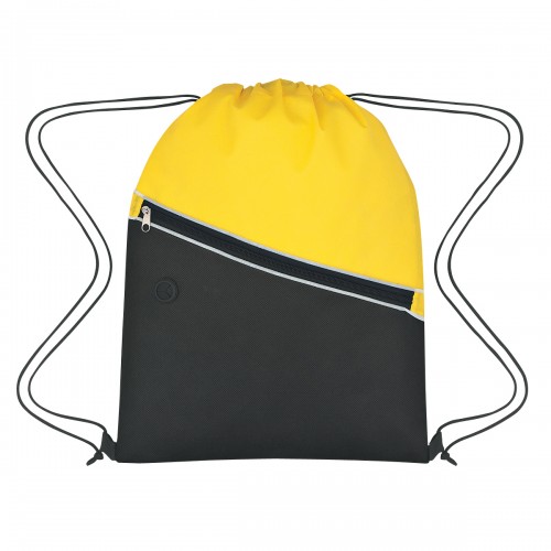 Custom Two-Tone Non-Woven Polypropylene Drawstring Bags
