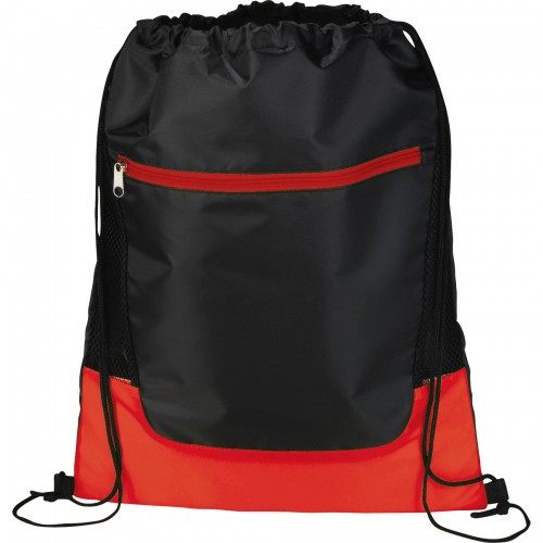 Custom Printed Libra Polyester Drawstring Cinch Backpacks