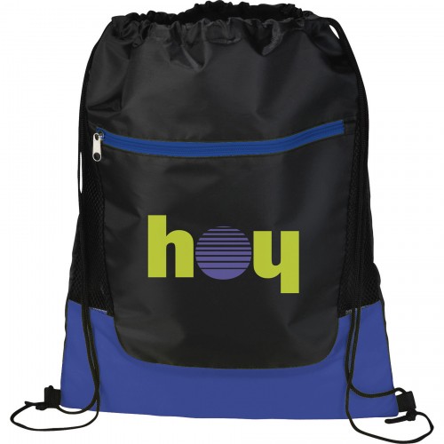 Custom Printed Libra Polyester Drawstring Cinch Backpacks
