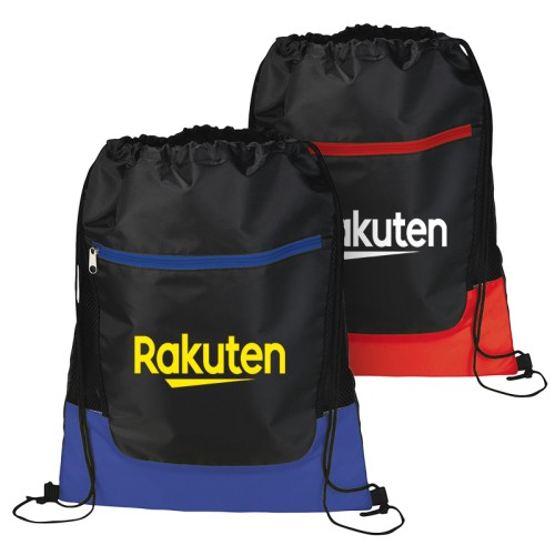 Custom Printed Libra Polyester Drawstring Cinch Backpacks