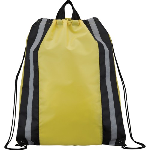 Custom Reflective Polyester Drawstring Cinch Backpacks