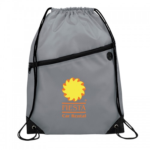 Custom Printed Robin Polyester Drawstring Backpacks