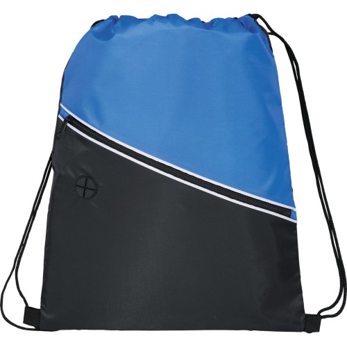 Custom Railway Polyester Drawstring Cinch Backpacks