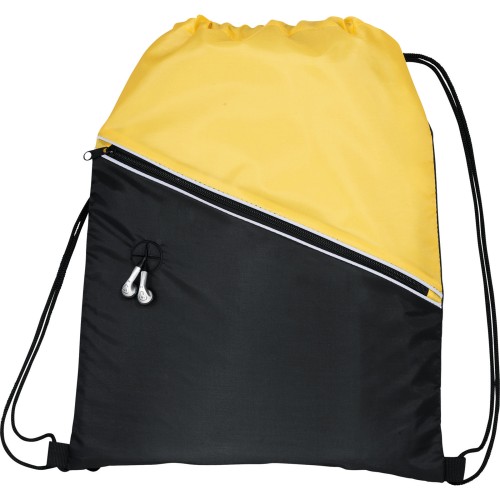Custom Railway Polyester Drawstring Cinch Backpacks