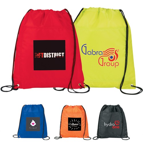 Customized Ampitheater Cooler Polyester Drawstring Cinch