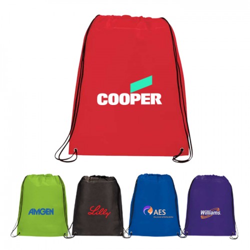 Custom Printed Polypropylene Drawstring Cinch Backpacks
